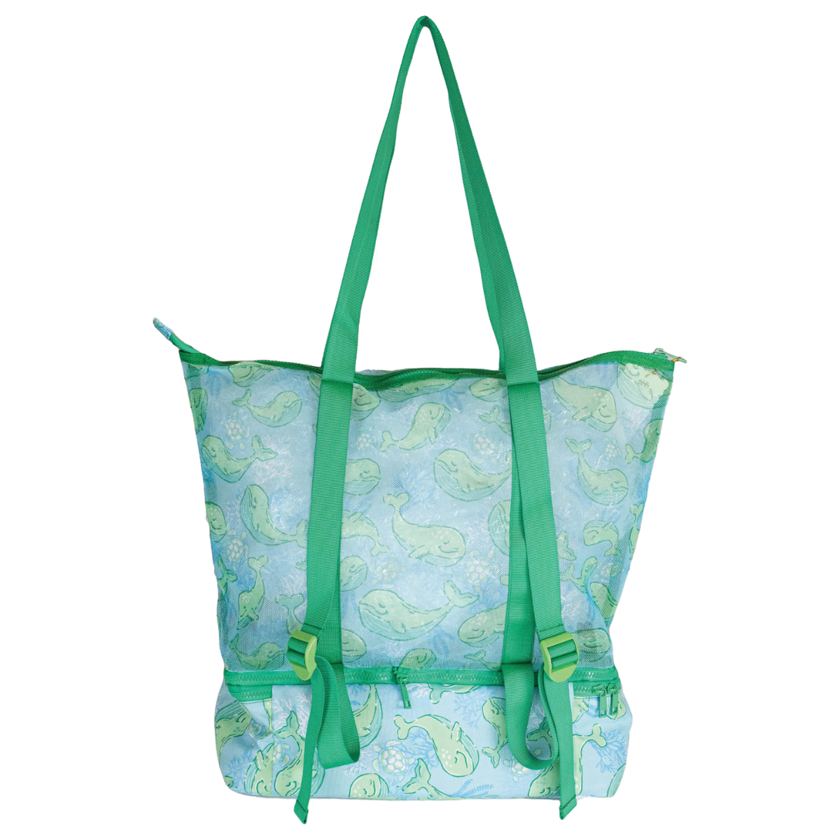 Simply Southern Whale Graphic Blue Cooler Bag 0125-BAG-COOLER-MESH-WHA