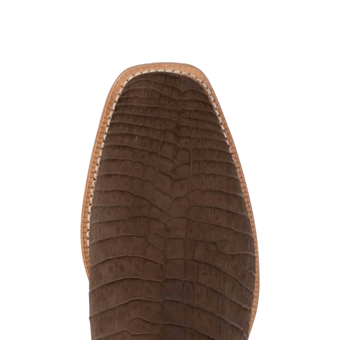 R. Watson Men's Mocha Sueded Nile Crocodile Indian Orange Boots RW9011