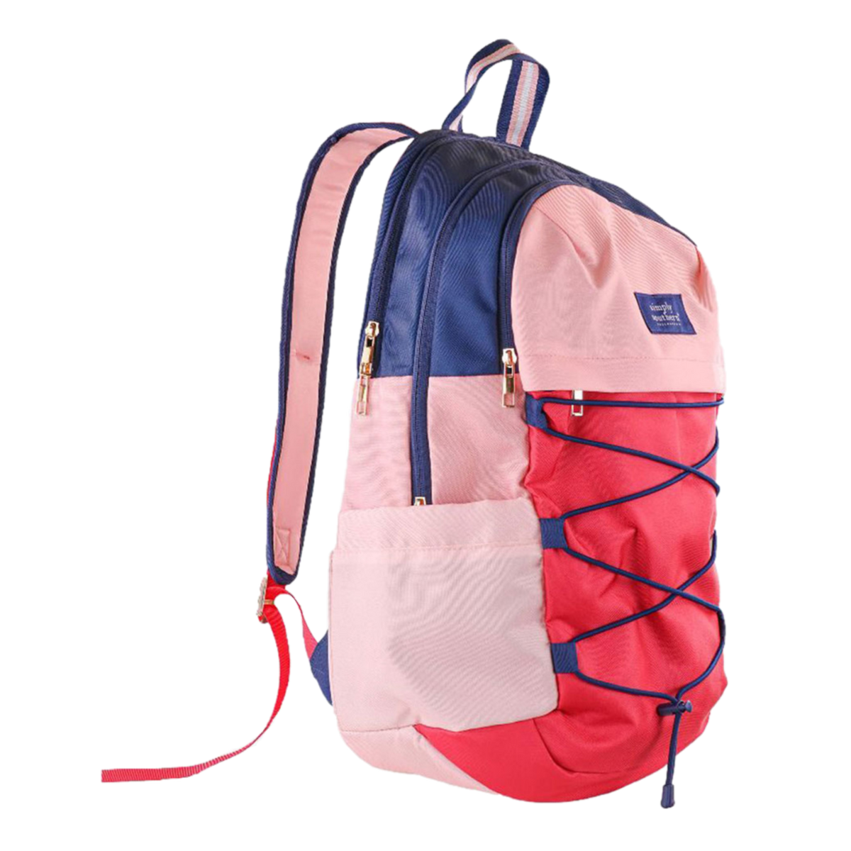 Simply Southern Punch Color Block Pink Backpack 0224-BAG-SCHL-BKPK-PUN