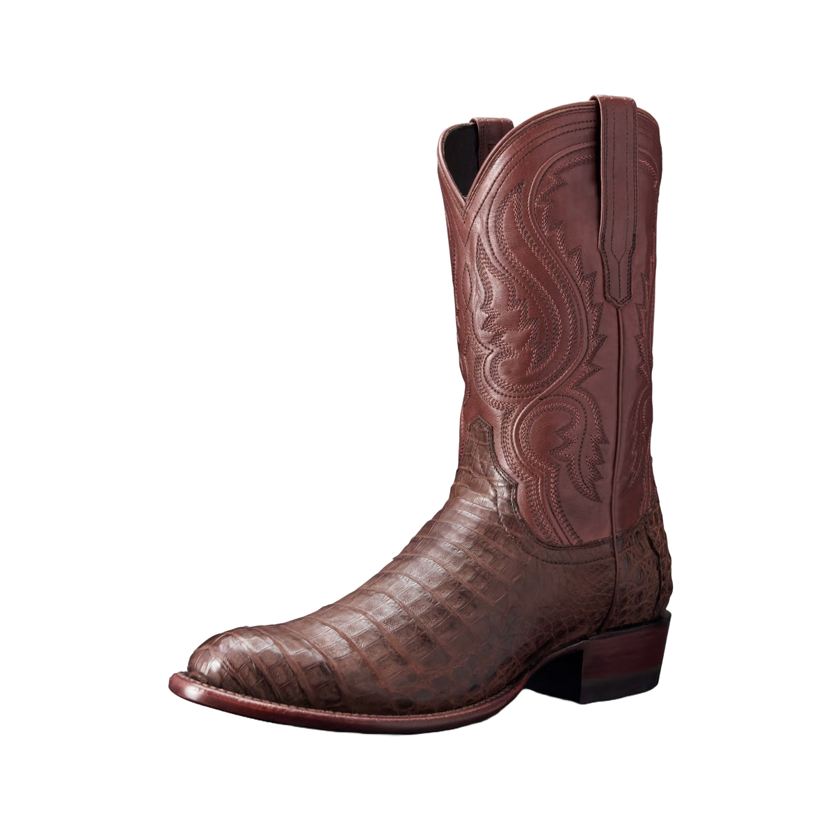 Tecovas Men's The Dillon Caiman Leather Oak Brown Western Boot 10088OA
