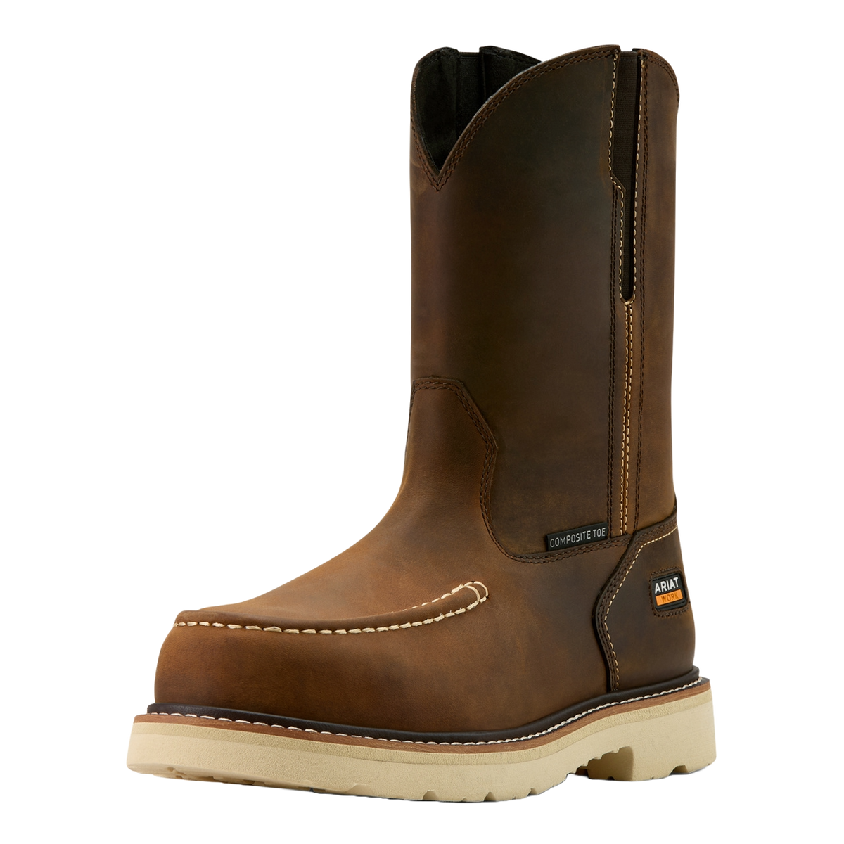 Ariat Men's Rebar Lift Distressed Brown Composite Toe Work Boot 100611