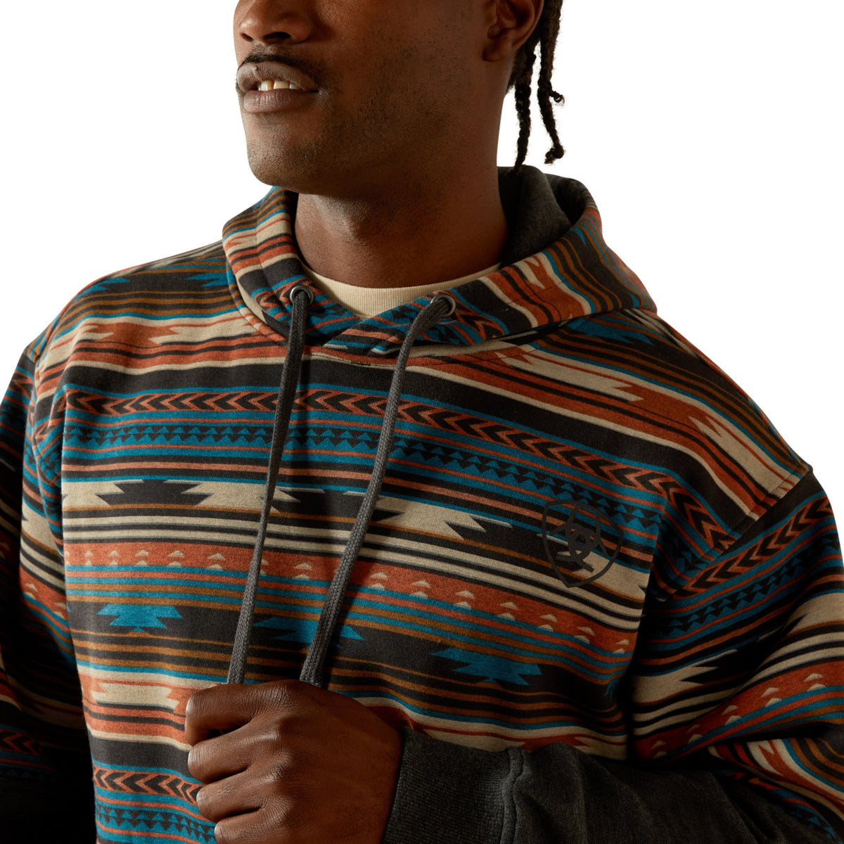 Ariat Men's Color Block Rust Serape Hoodie 10062905