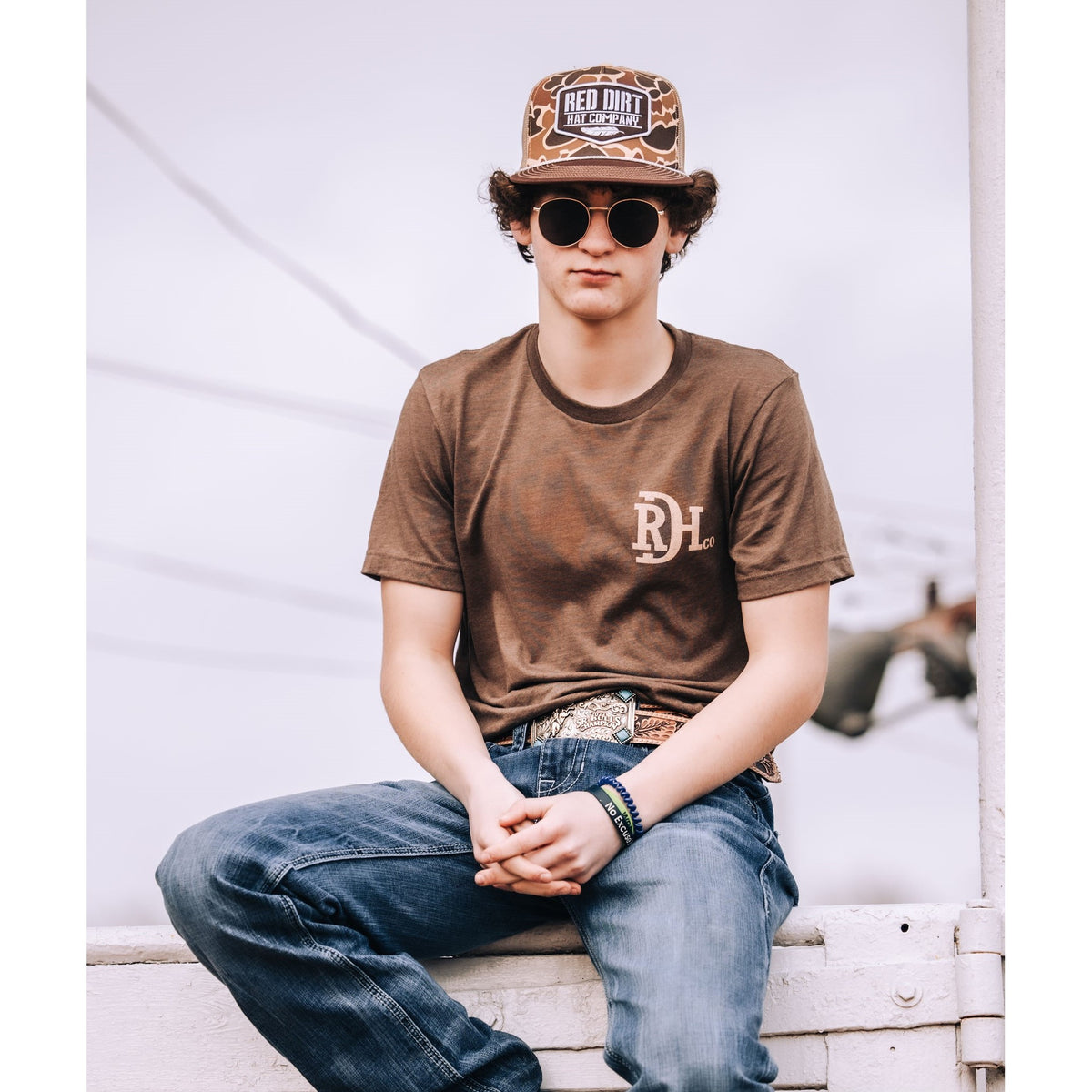 Red Dirt Hat Co. Men's Old Skool Duck Camo & Tan Snapback Hat RDHC-309