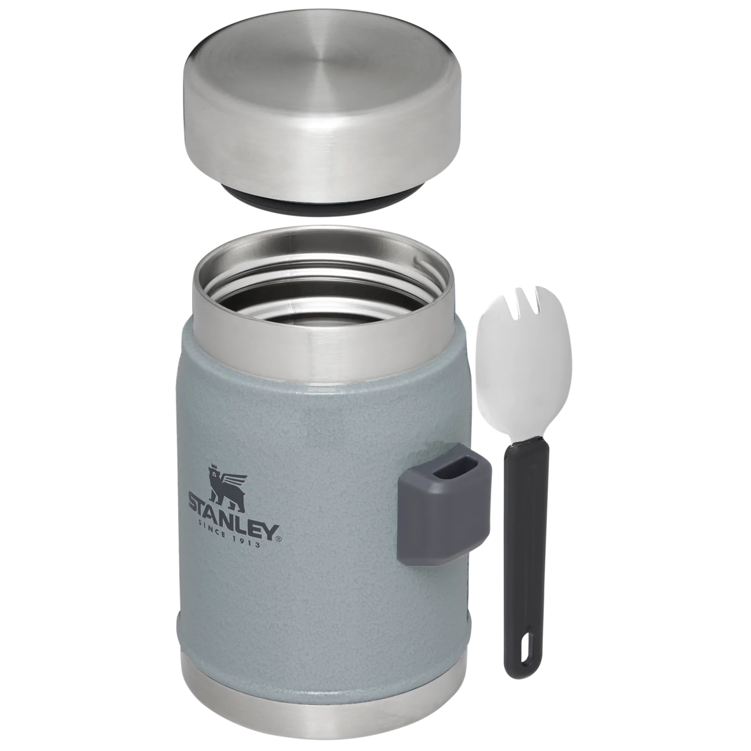 Stanley Legendary Classic Hammer Tone Silver Food Jar + Spork 10-11353