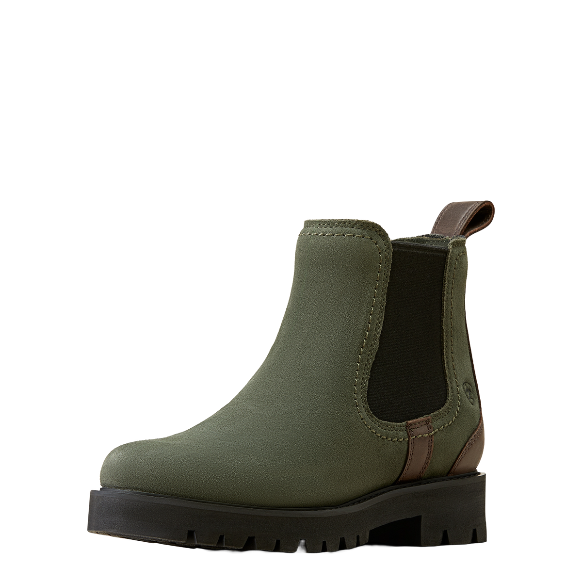 Ariat Ladies Wexford Lug Waterproof Forest Night Green Chelsea Boot 10