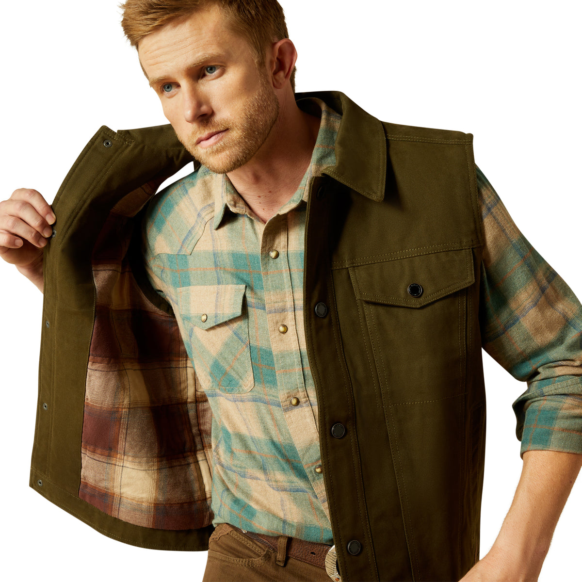Ariat Men's Canvas Rancher Desert Sand Vest 10062435