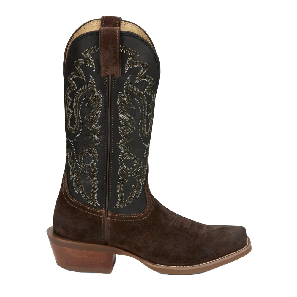 Justin Men's Cowboy Town Midnight Goat Leather Boots FN7257