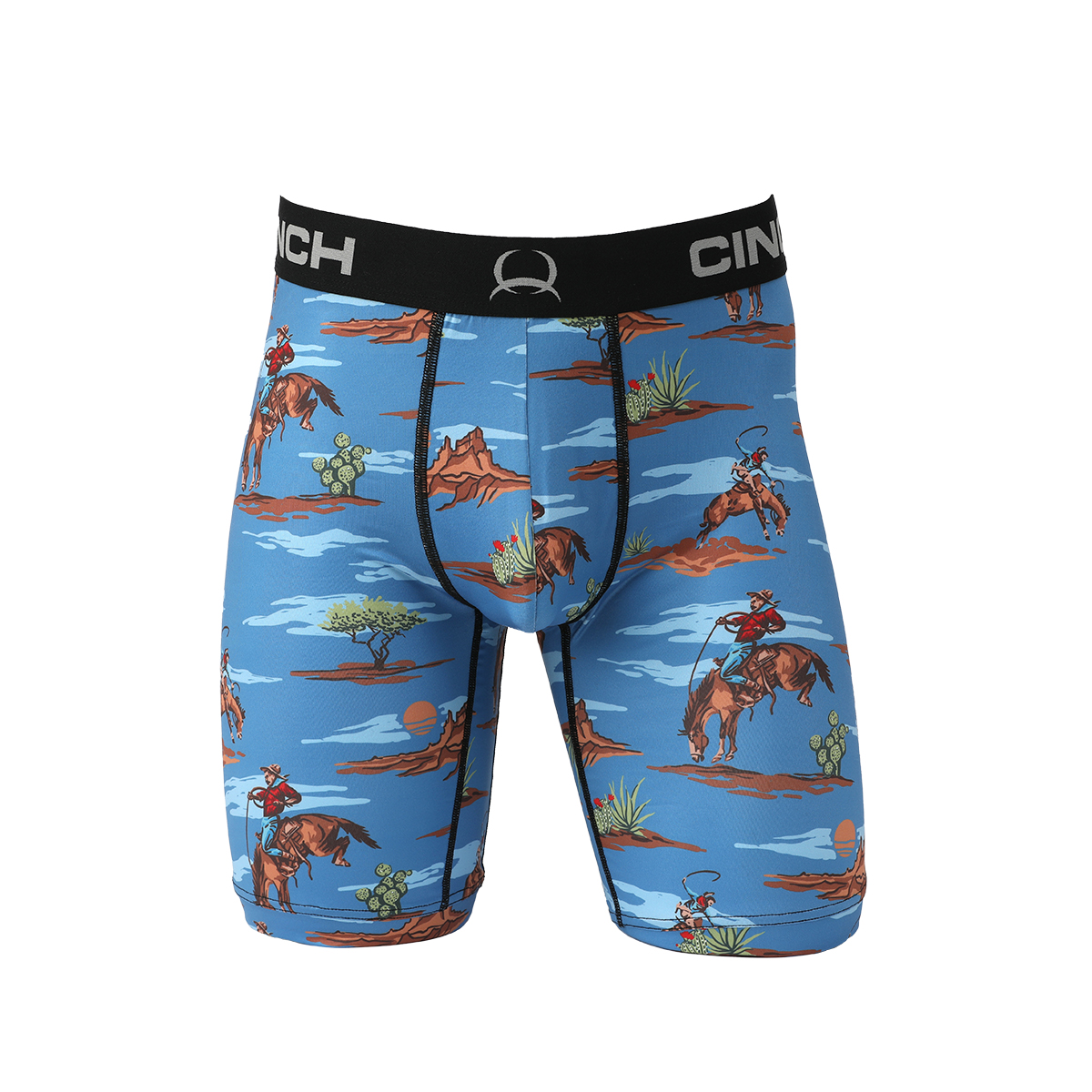 Cinch Men's Buckaroo Blue 9 Inch Boxer Briefs MXY6001028