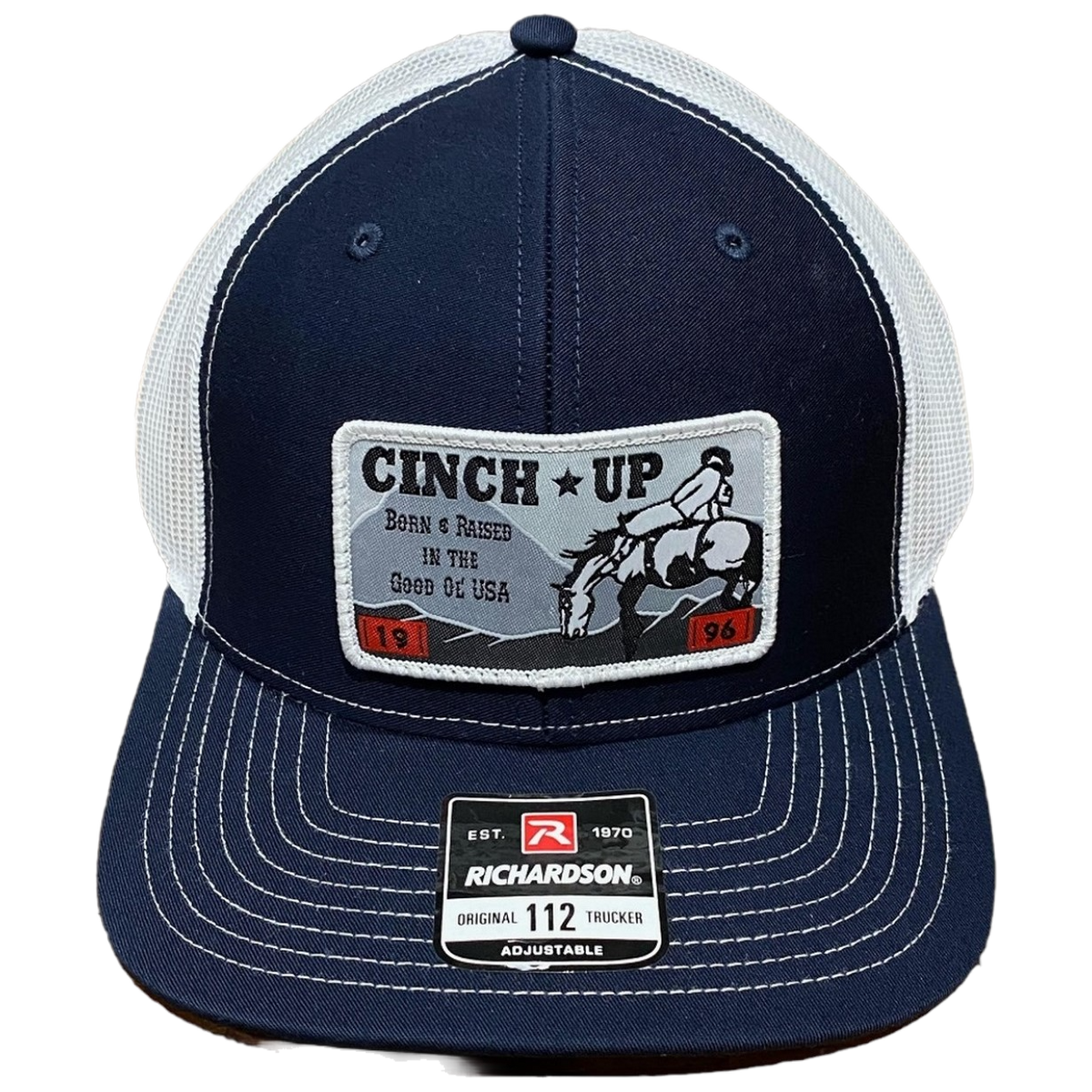 Cinch Men's Navy & White w/ Patch Trucker Cap MCC0800010