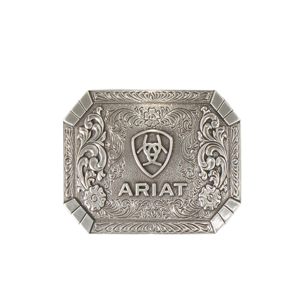 Ariat® Floral Engraved Silver Belt Buckle A37018