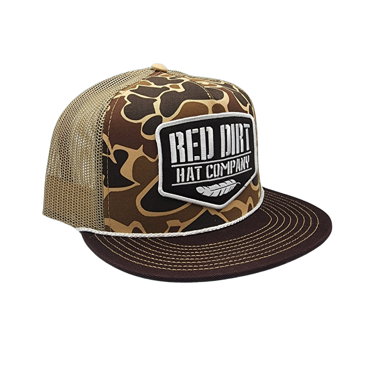 Red Dirt® Old School Duck Camo & Tan Trucker Cap RDHC309