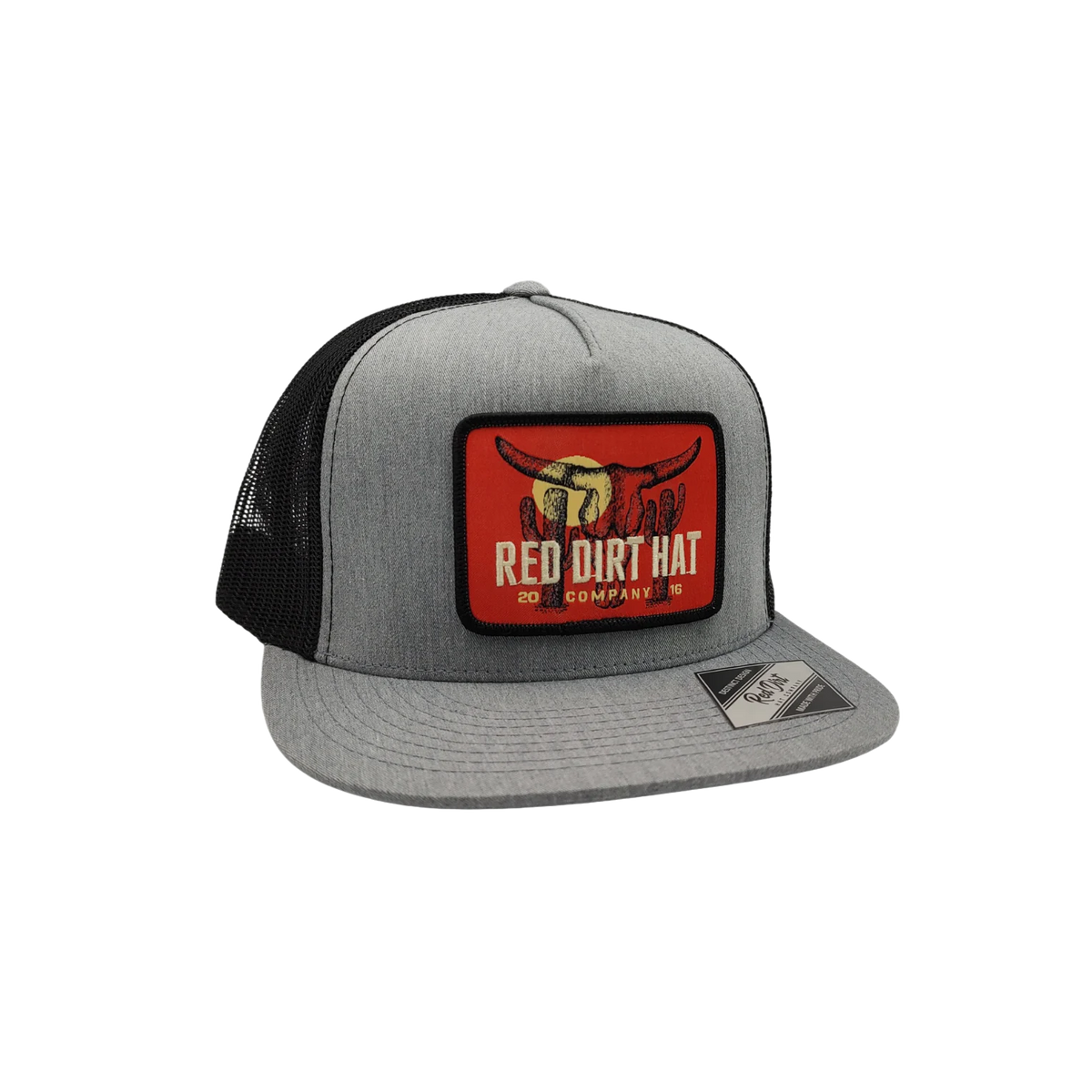 Red Dirt Hat Co. Boone Graphic Heather Grey Western Trucker Cap RDHC-4