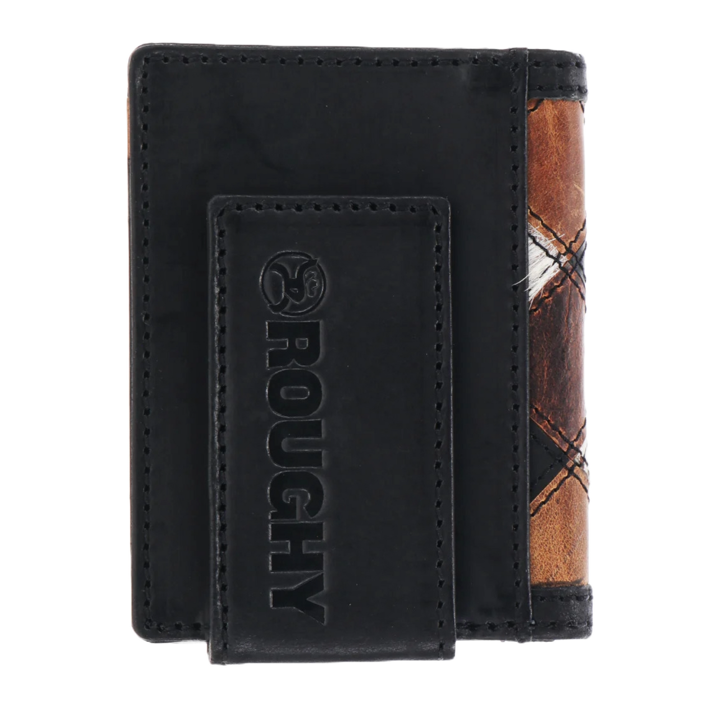 Hooey Smackdown Patchwork Western Black & Brown Bifold Wallet RFW009-B