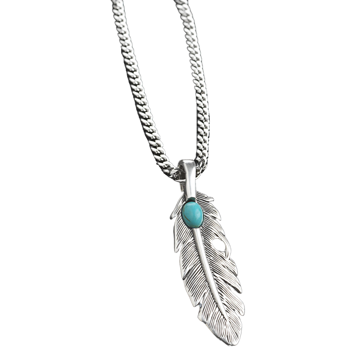 Twister Men's Feather Silver Western Chain 32172