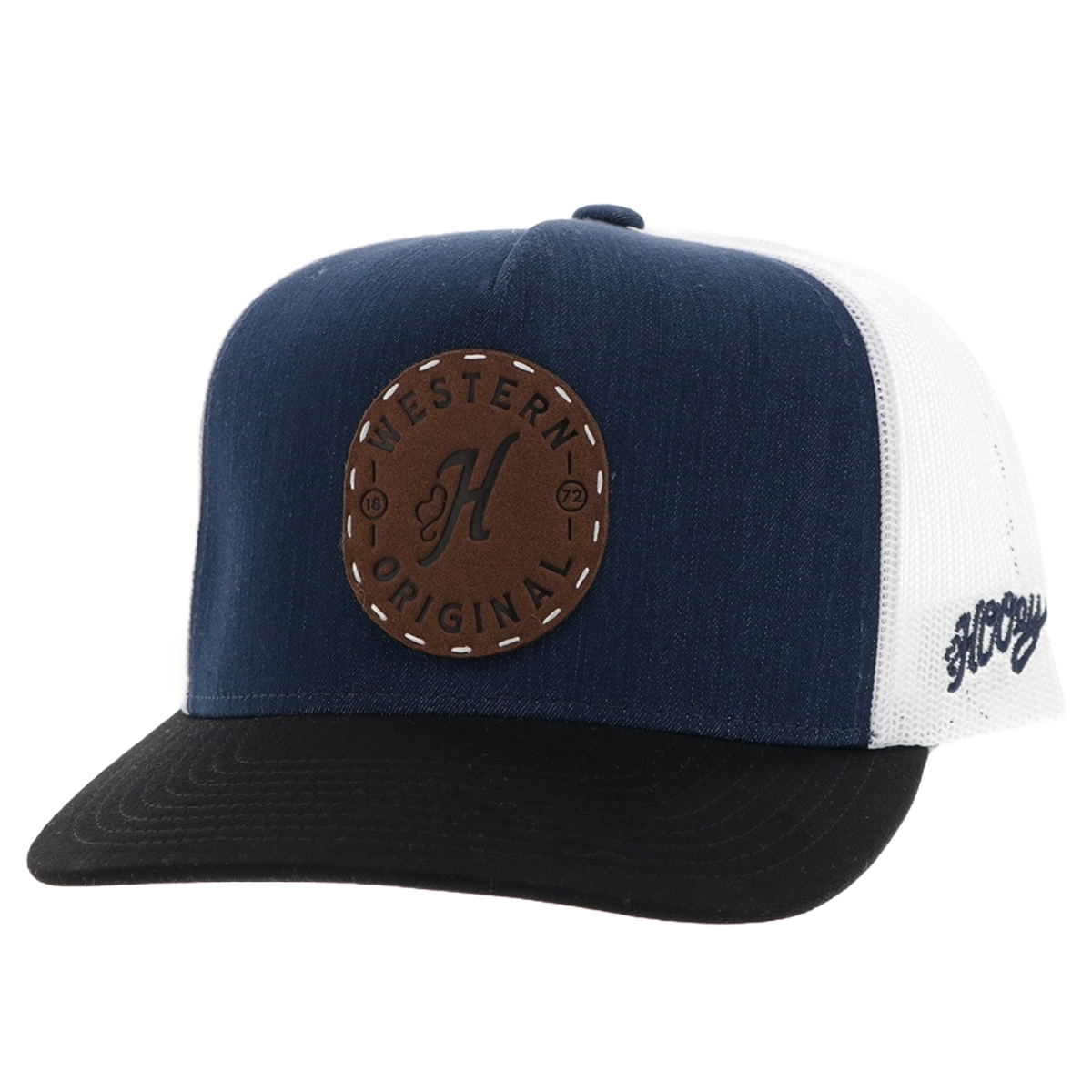 Hooey Men's Spur 5-Panel Denim & White Snapback Hat 2514T-DEWH