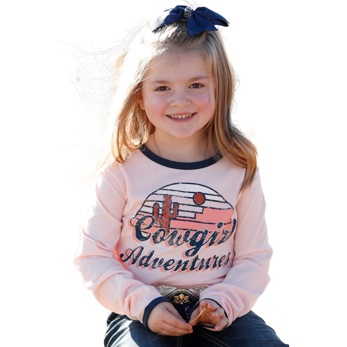 Cinch Youth Girl's Cowgirl Adventures Pink T-Shirt CTK8750002