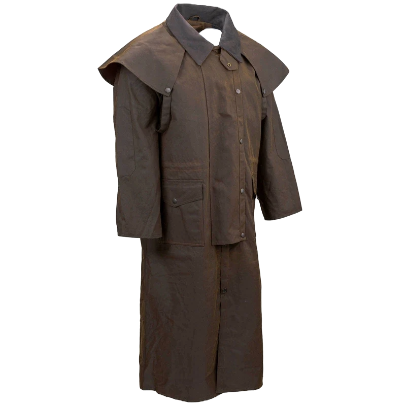 Outback Trading Company Oilskin Bronze Stockman Duster Coat 2056-BNZ