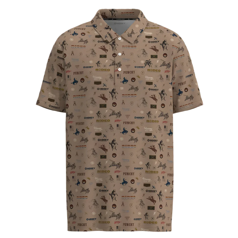 Hooey Men's The Weekender Rodeo Tan Polo Shirt HP034TNPR