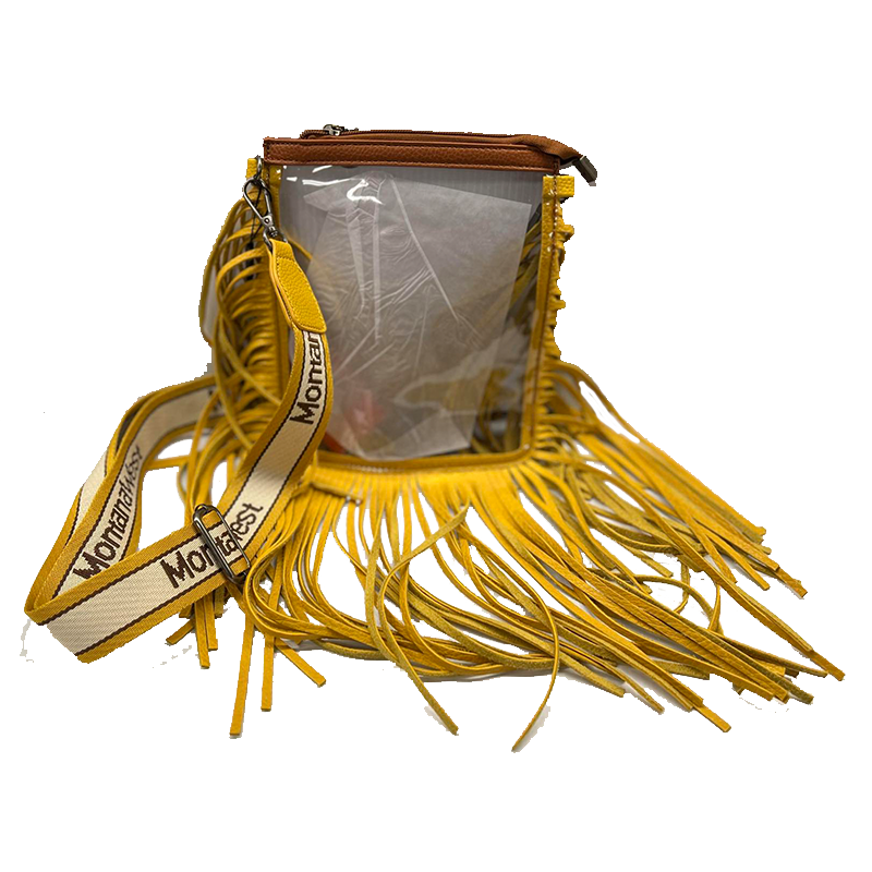 Montana West Clear Stadium Western Fringe Crossbody Bag MW906-A192MST