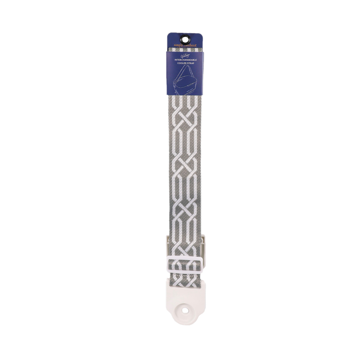 Simply Southern Interchangeable Geometric Patterned Grey Cooler Strap