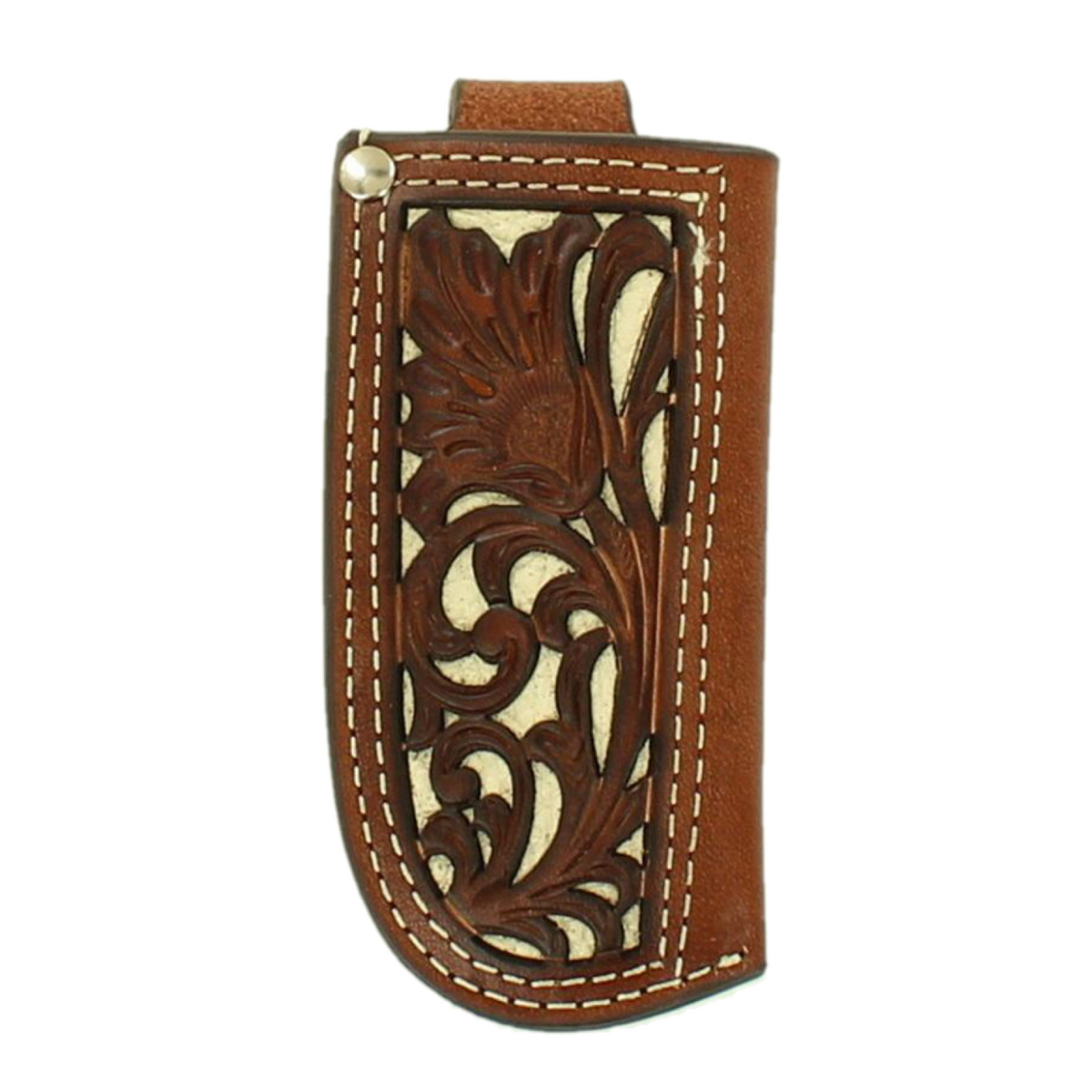 Nocona® Tan Leather & Ivory Inlay Knife Sheath 1804612