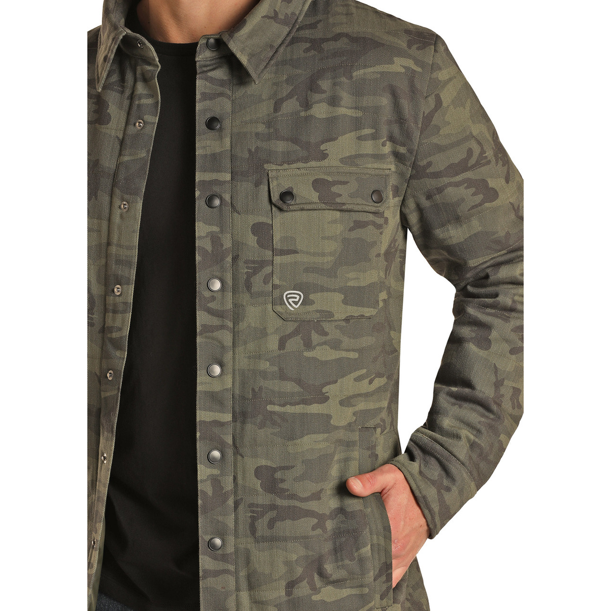 Rock & Roll Cowboy® Men's Camo Shirt Jacket 92-1130