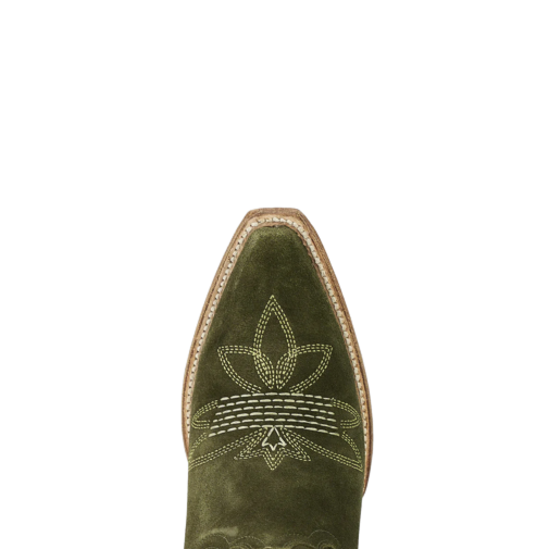 Lane Boots Ladies Squash Olive Blossom Suede Western Boots LB0529B
