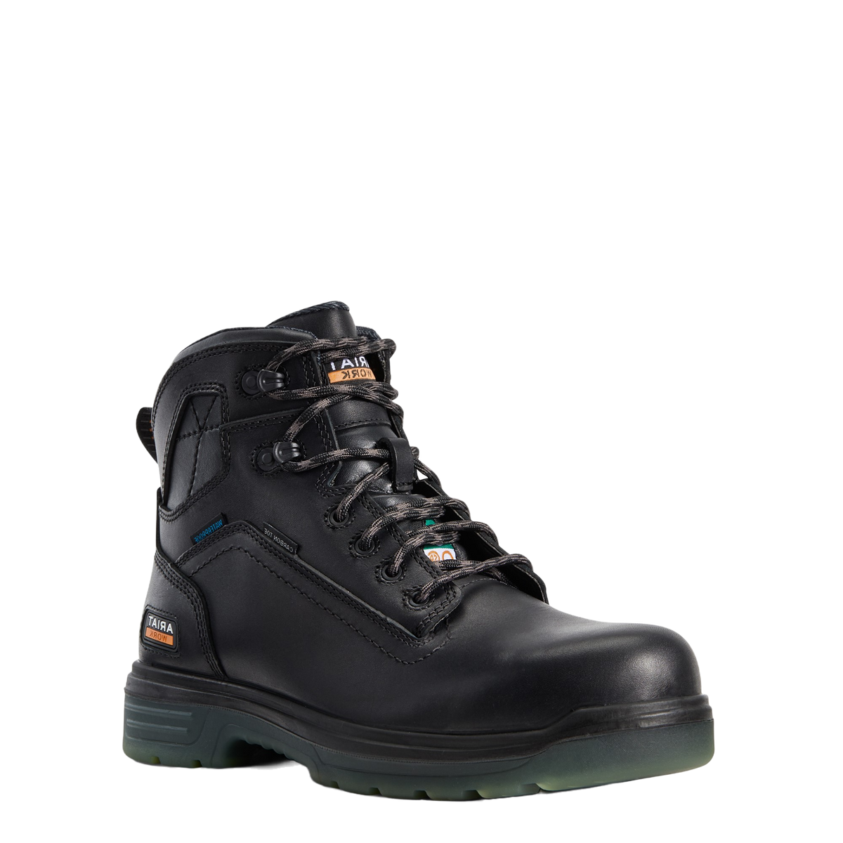 Ariat Men's Turbo 6" CSA Black H2O Carbon Toe Work Boots 10029134