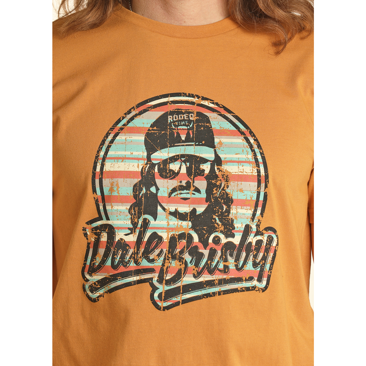 Rock & Roll Cowboy® Unisex Dale Brisby Mustard Graphic Tee RRUT21R0J4