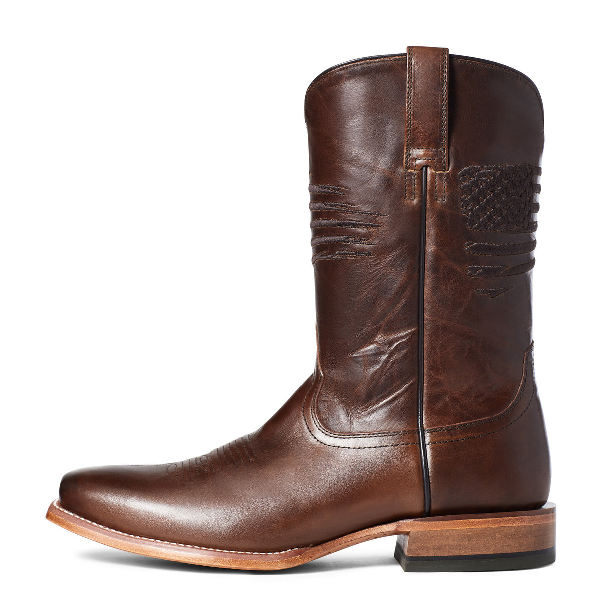Ariat Men's Circuit Patriot Bar Top Brown Square Toe Boots 10036001