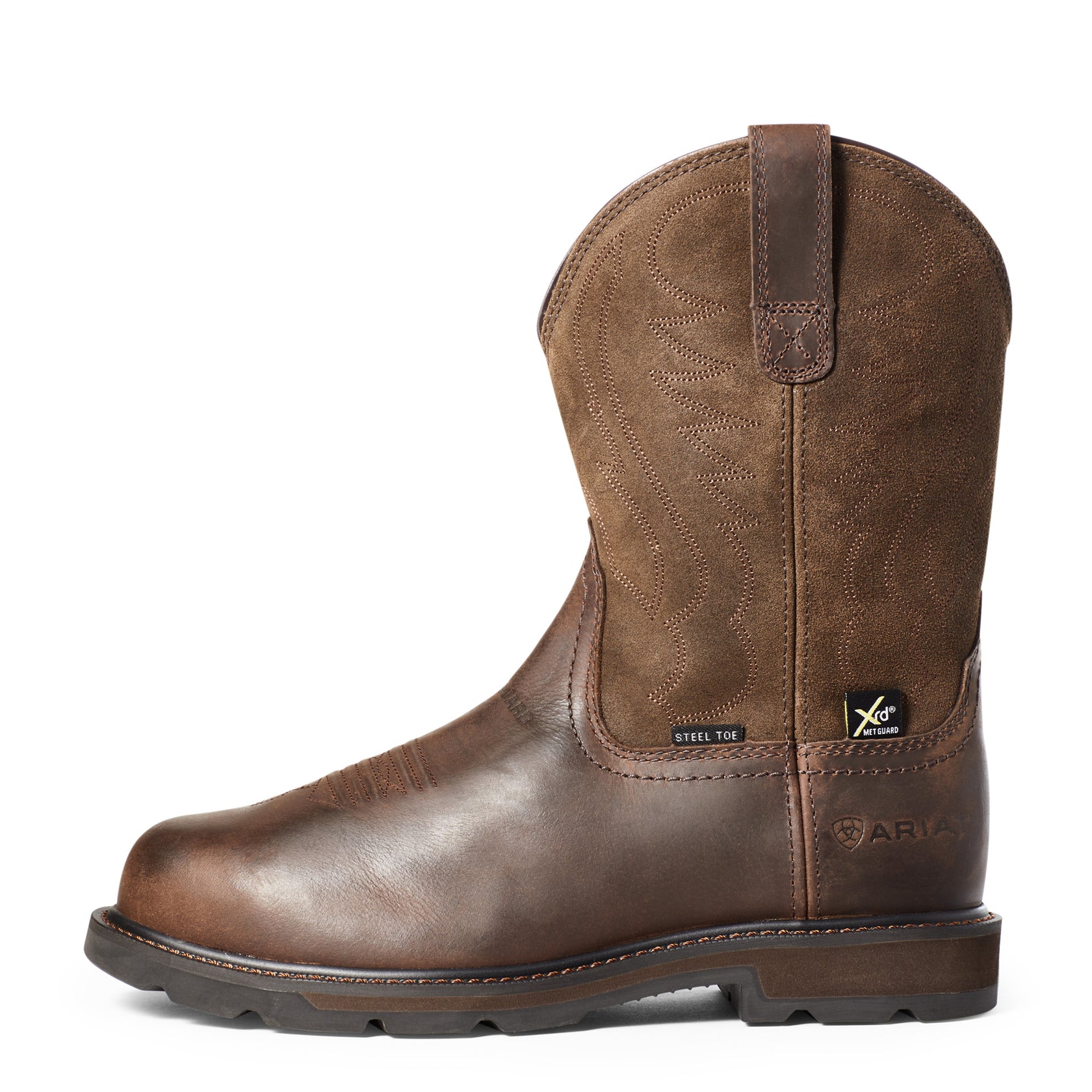 Ariat Men's Groundbreaker Met Guard Brown Steel Toe Work Boots 1003610