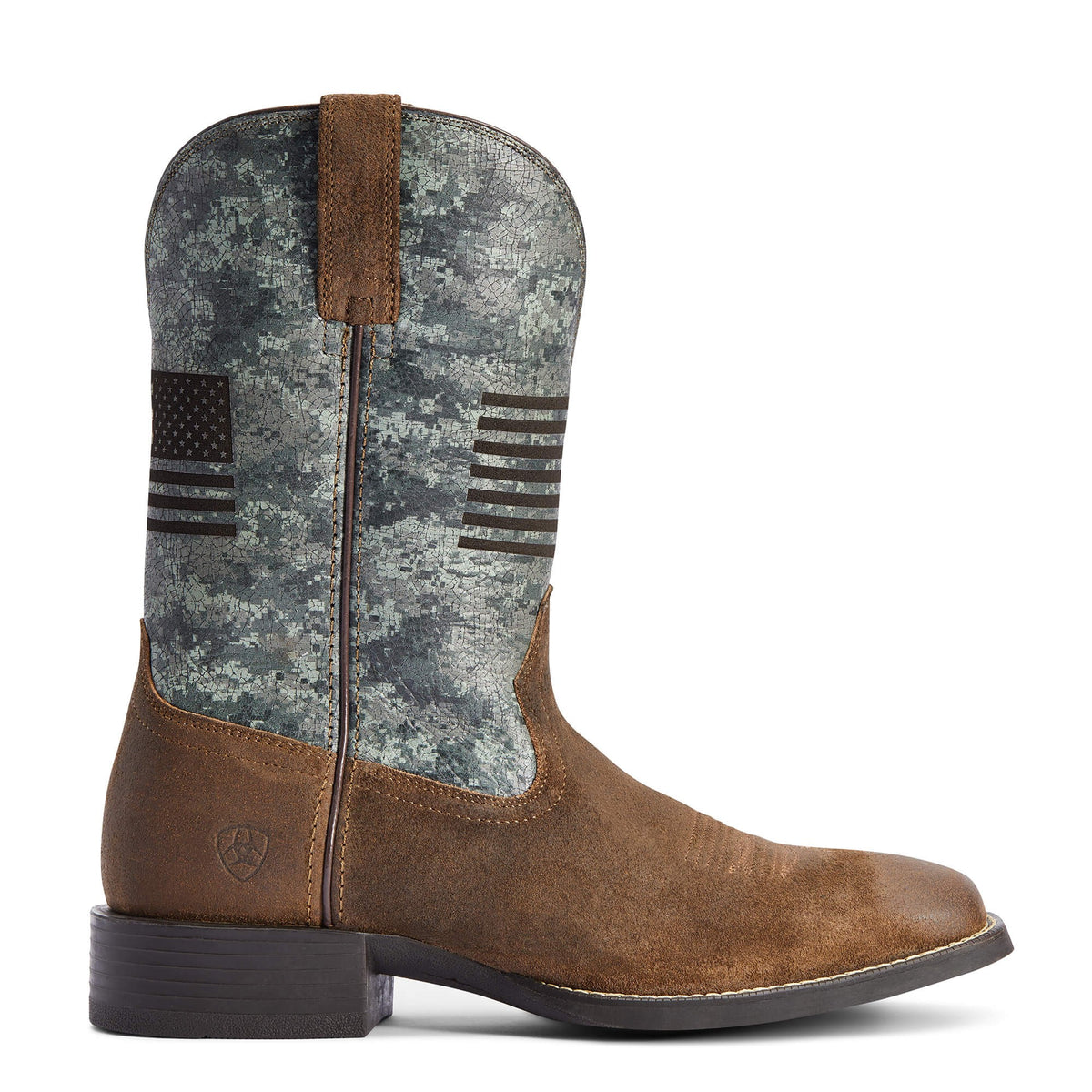 Ariat Men's Sport Flying Proud Taupe & Green Camo Square Toe Boots 100