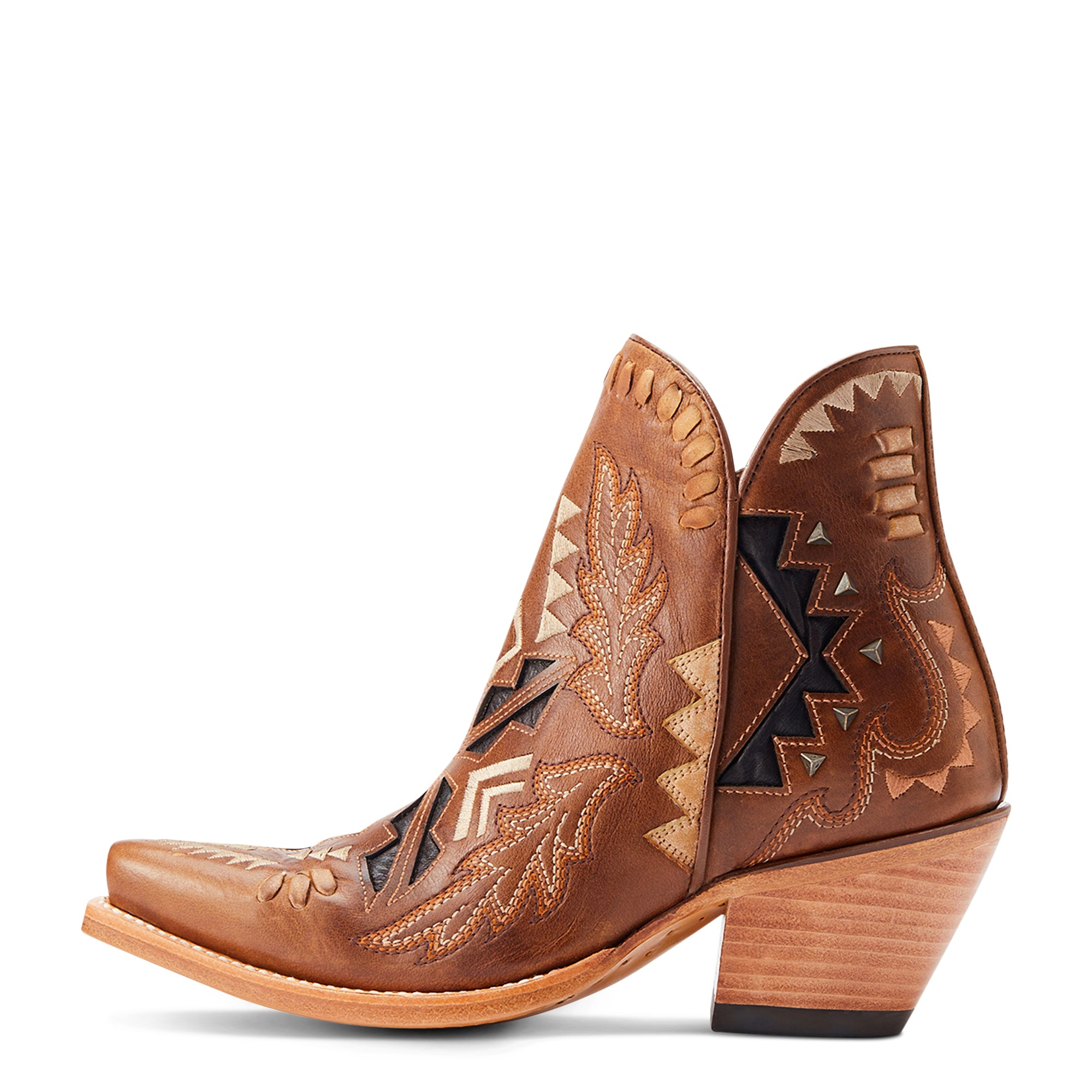 Ariat Ladies Mesa Amber Tan Snip Toe Western Booties 10044582
