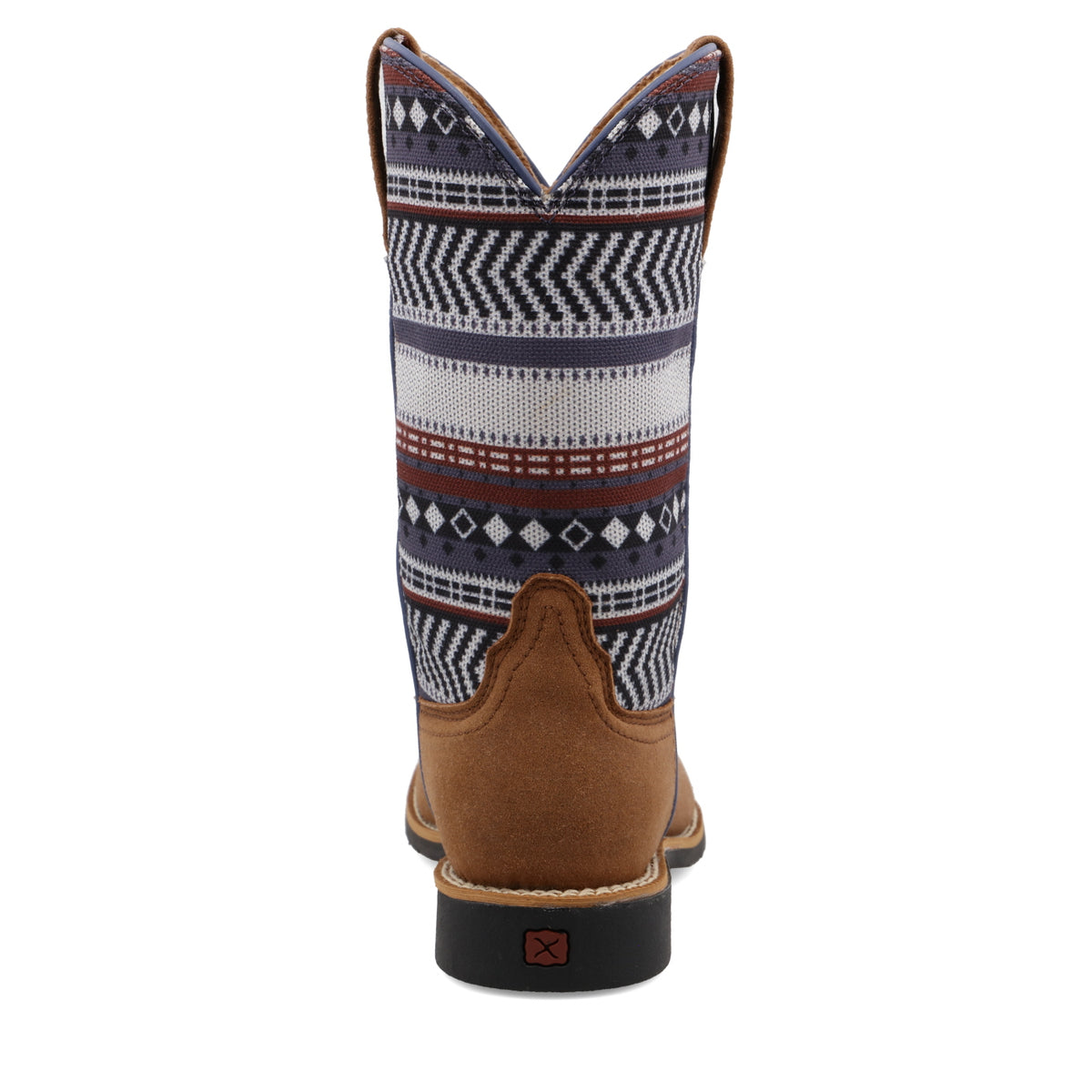 Twisted X Children's Hooey Aztec Print & Brown Square Toe Boots YHY001