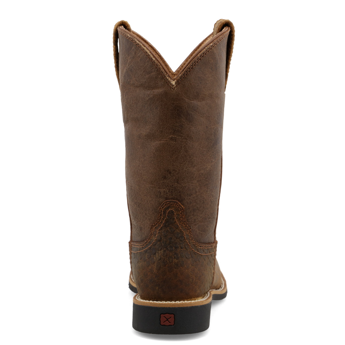 Twisted X Children's Top Hand Tan & Chocolate Square Toe Boots YTH0016